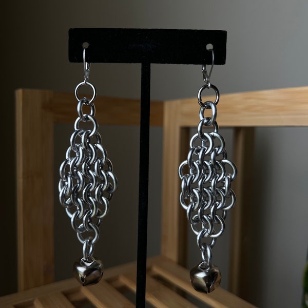 Chainmail Earrings - Etsy