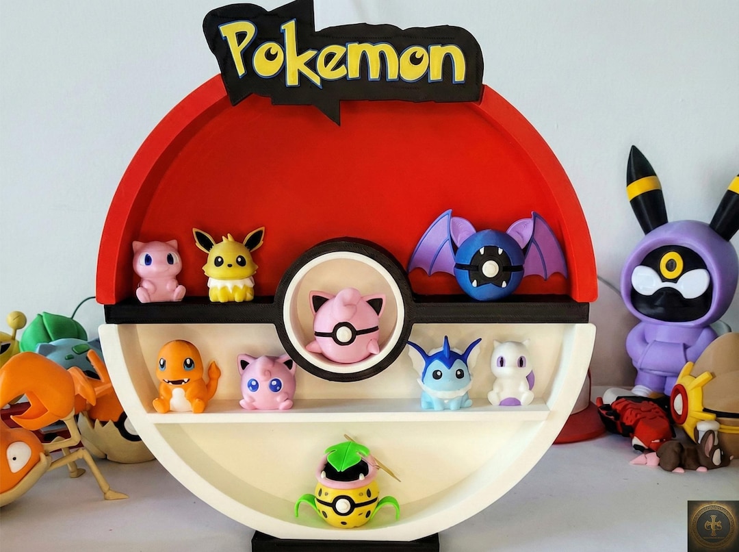 Pokéball Round Display Shelf | Pokéball Figure Stand Tray for Desk - Etsy