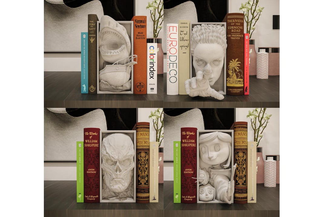 Horror Movie Book Nook Shadow Box | Gothic 3D Wall Art & Shelf Insert ...