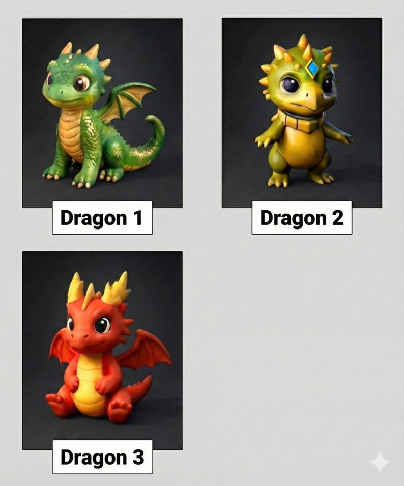 DIY Paint Your Own Dragon Figurine Kit | 3D Printed Kids Craft - Etsy