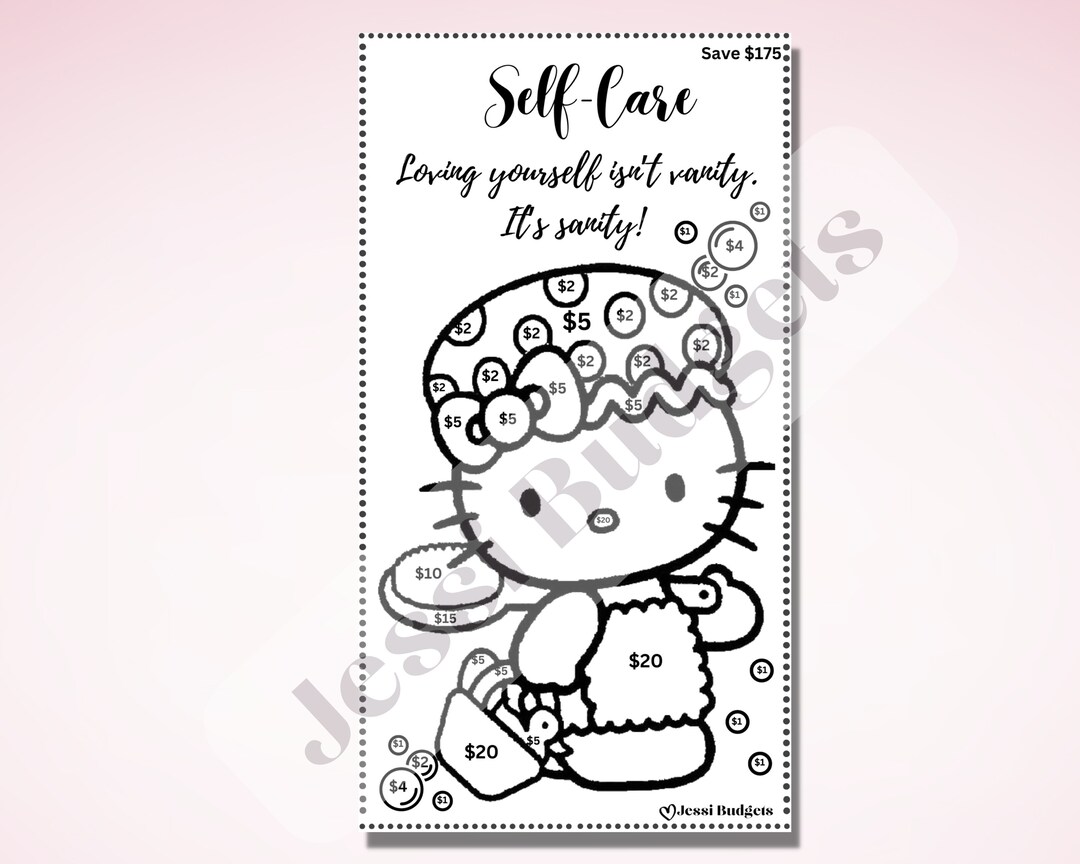 Take Time for Self Care I Self Care Savings Challenge | for A6 Cash ...