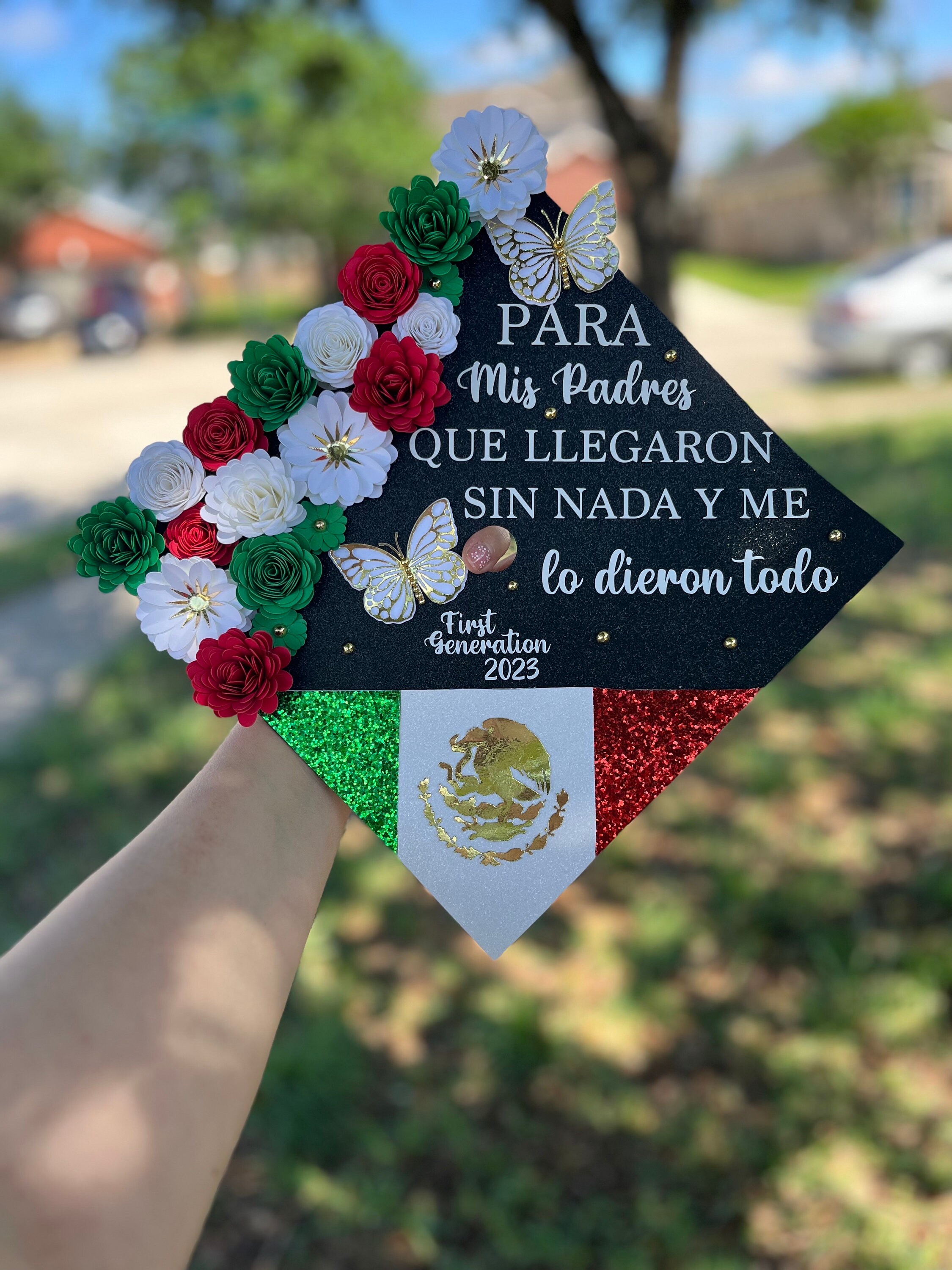 Custom Graduation Cap Mexican Flag Cap Mexico Grad Cap - Etsy