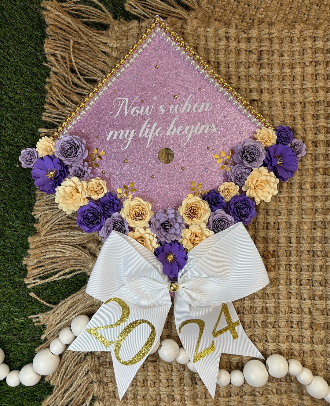 Rapunzel Inspired Custom Graduation Cap Topper,graduation Topper ...