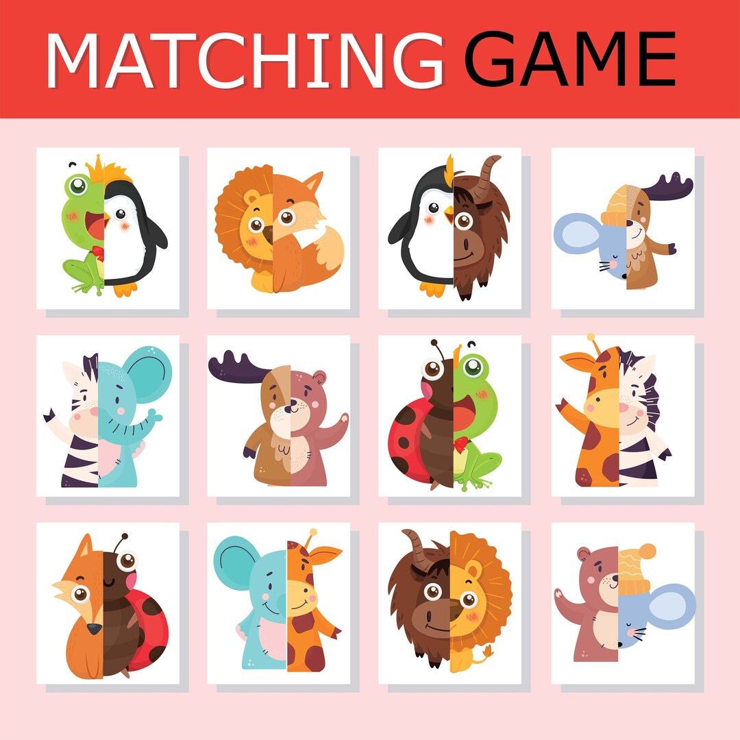 Matching Card Game, Memory Game, Educational Activities, Kids Activity ...