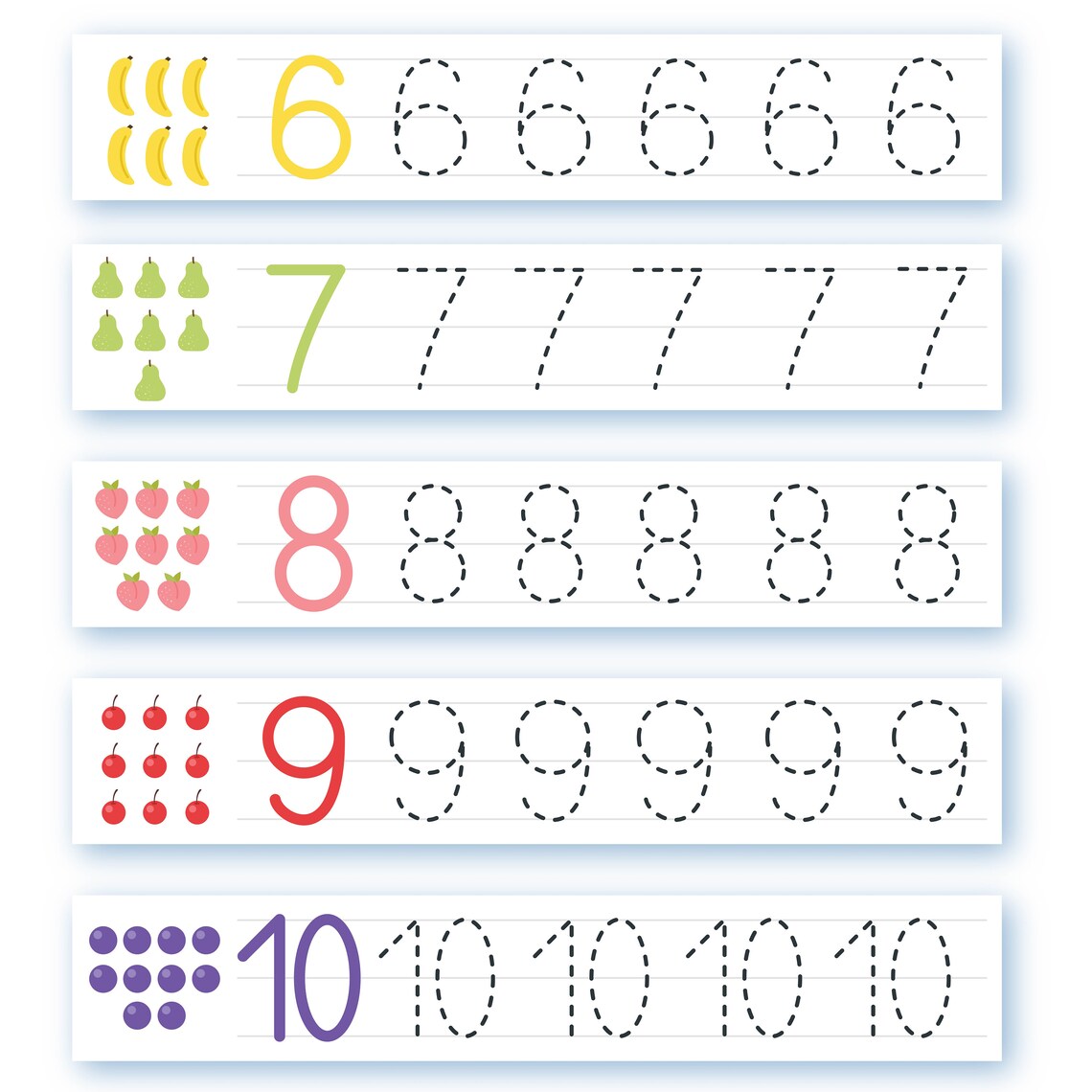 1-10, Number Tracing, Learning Numbers, Handwriting Practice ...