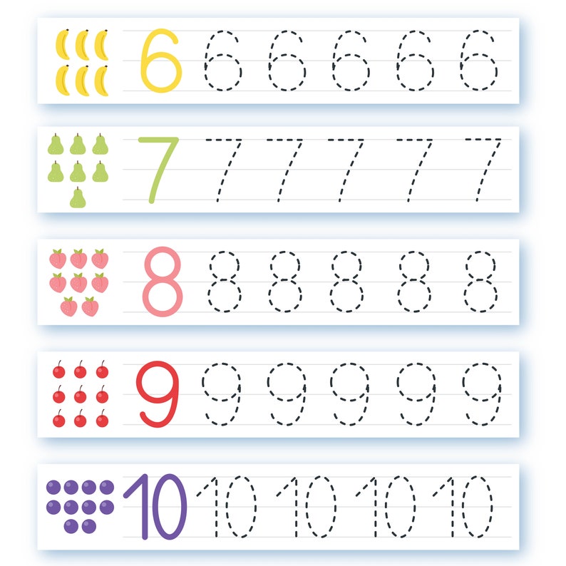 1-10, Number Tracing, Learning Numbers, Handwriting Practice ...