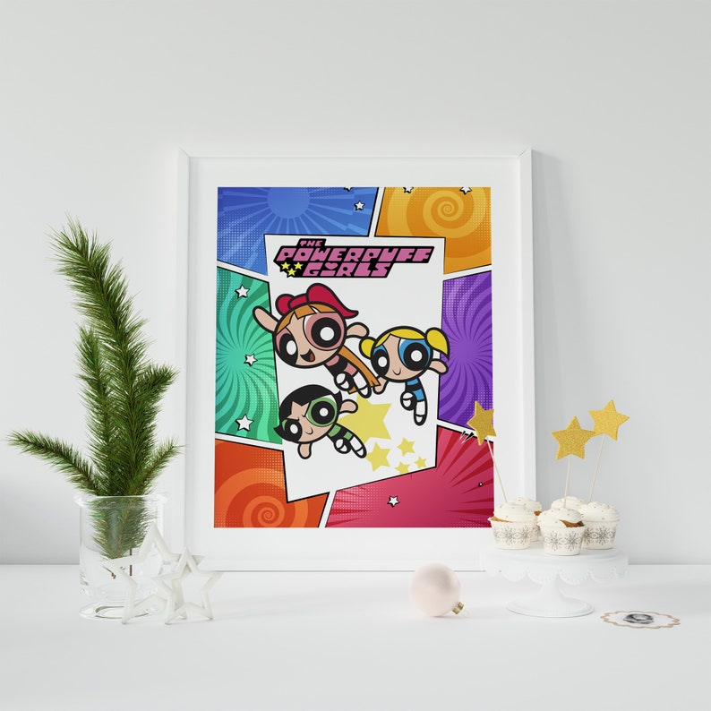 Printable Classic Powerpuff Girls Nursery Wall Art , Powerpuff Girls ...