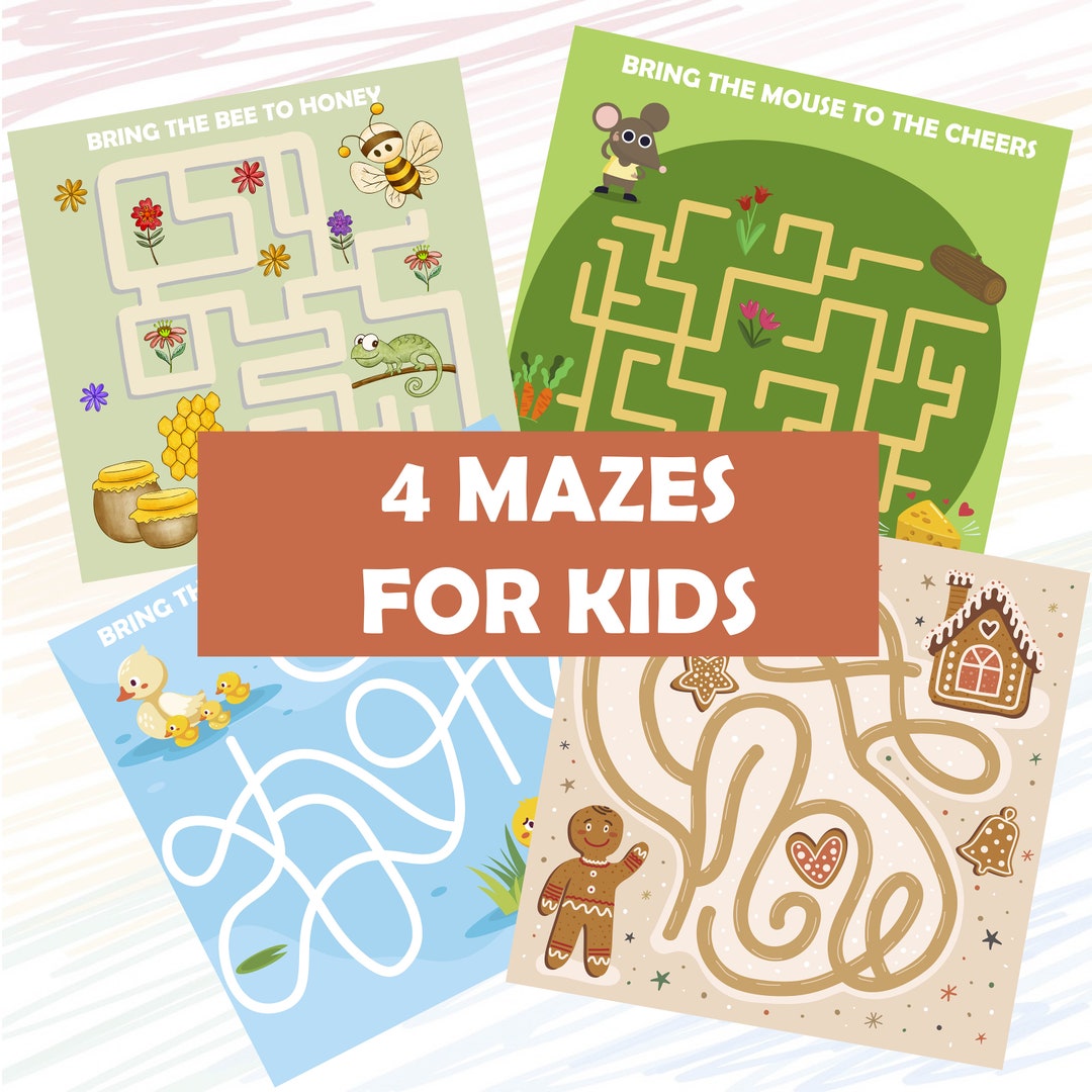 Fun and Challenging Mazes for Kids | 4 Printable Worksheets | Download ...