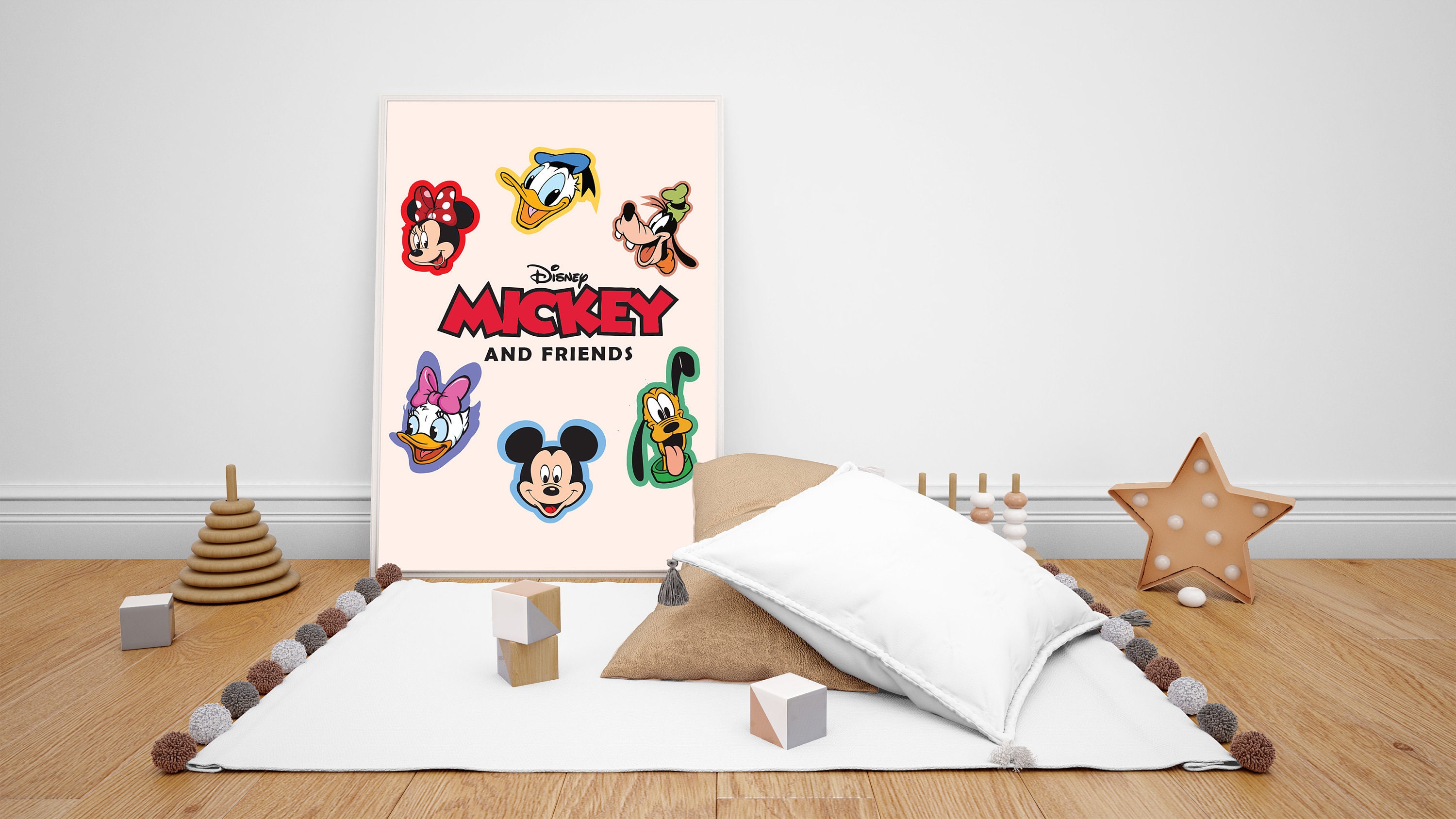 Printable Classic Mickey and Friends Nursery Wall Art , Mickey and ...