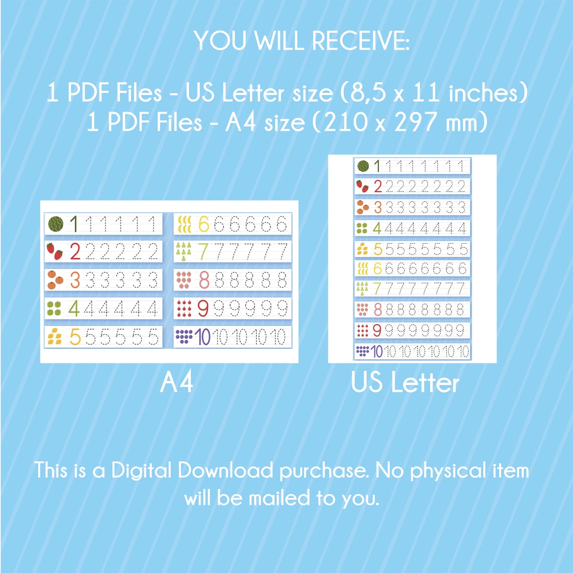 1-10, Number Tracing, Learning Numbers, Handwriting Practice ...