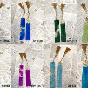 Gold Foil Resin Book Marks || Custom Name Bookmarks || Geode ...