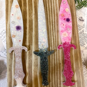 Resin Dagger Costume Dagger Fantasy Lover Flower Dagger - Etsy