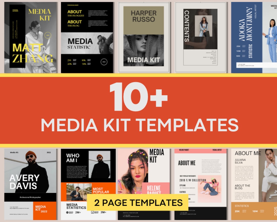 Editable Media Kit Template for Instagram, Blogger Press Kit, Tiktok ...