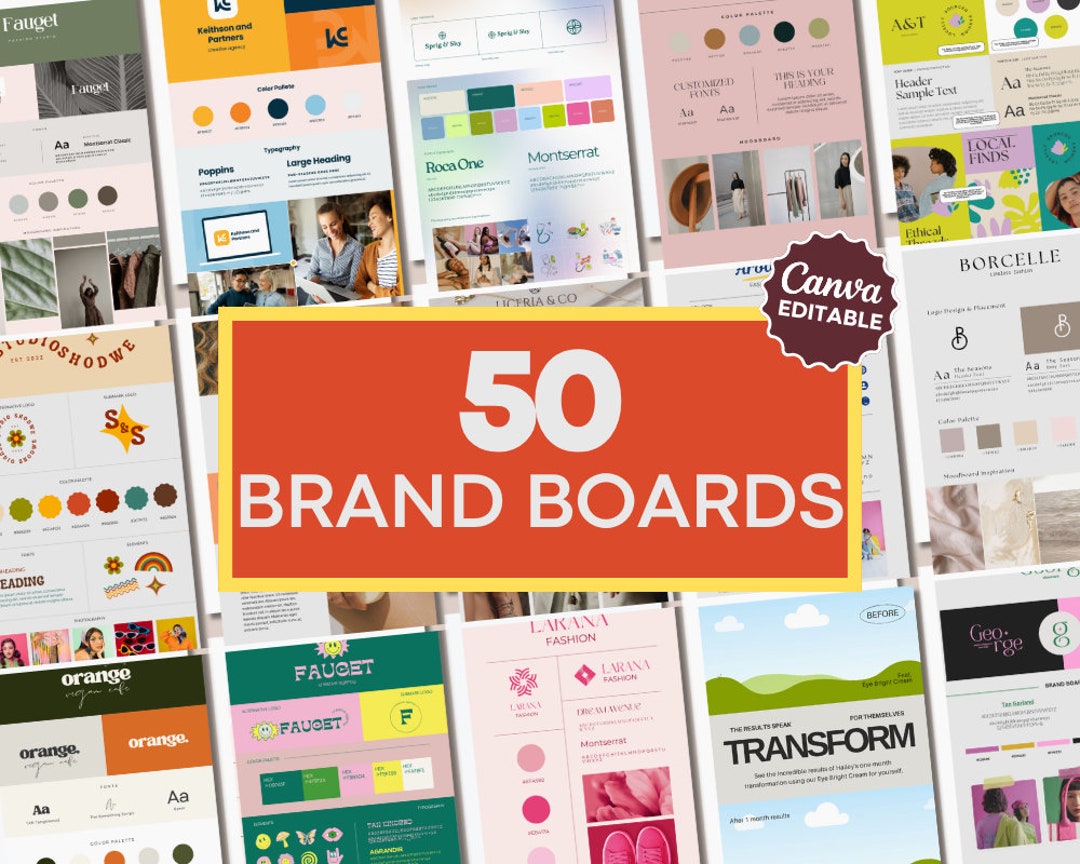 Branding Board Template, DIY Branding Kit, Business Branding Kit, DIY ...