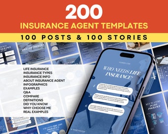 200 Insurance Agent Instagram Templates, Life Insurance Instagram Posts ...