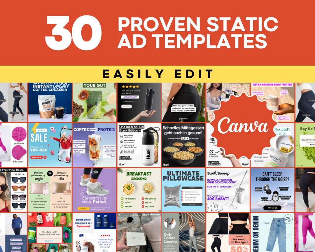 30 Winner Static Ad Templates, Photo Ad Template, Facebook Ads ...