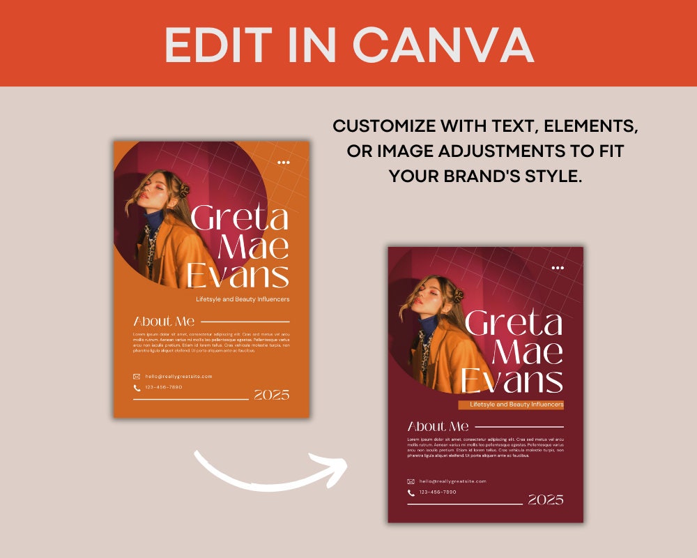 Media Kit Template Canva Rate Sheet Template Instagram Media Kit ...