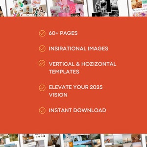 2025 Vision Board Manifest Happiness Printable PDF Mood Board for Women ...