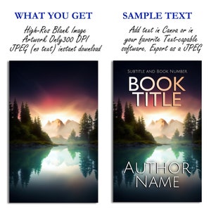 Lake and Mountains Scenic Book Covers for Self-publishing Discreet ...