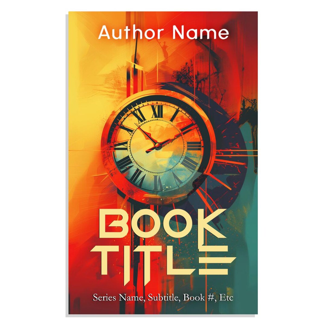 Time Travel Book Cover: Abstract Sci-fi Design (customizable Text ...