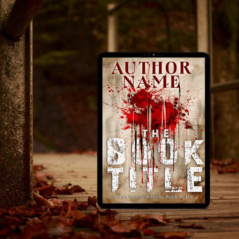 Red Splatter Horror Book Cover: Gothic Thriller (digital Download) - Etsy