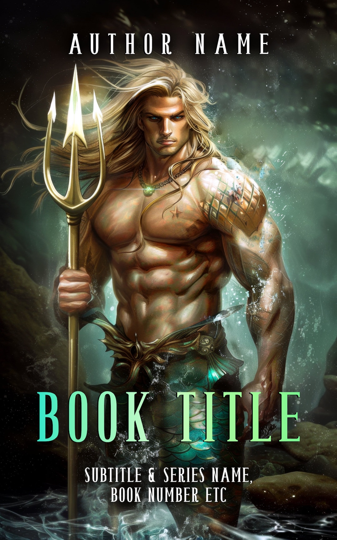 Readymade Book Covers Blond Merman Long Hair Fairytale Retelling ...