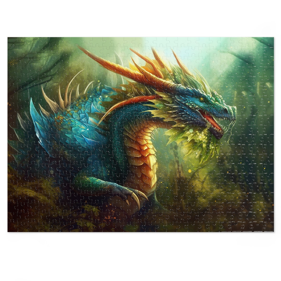 Dragon Jigsaw Puzzle 252, 500, or 1000 Piece Jigsaw Puzzle Mythical ...