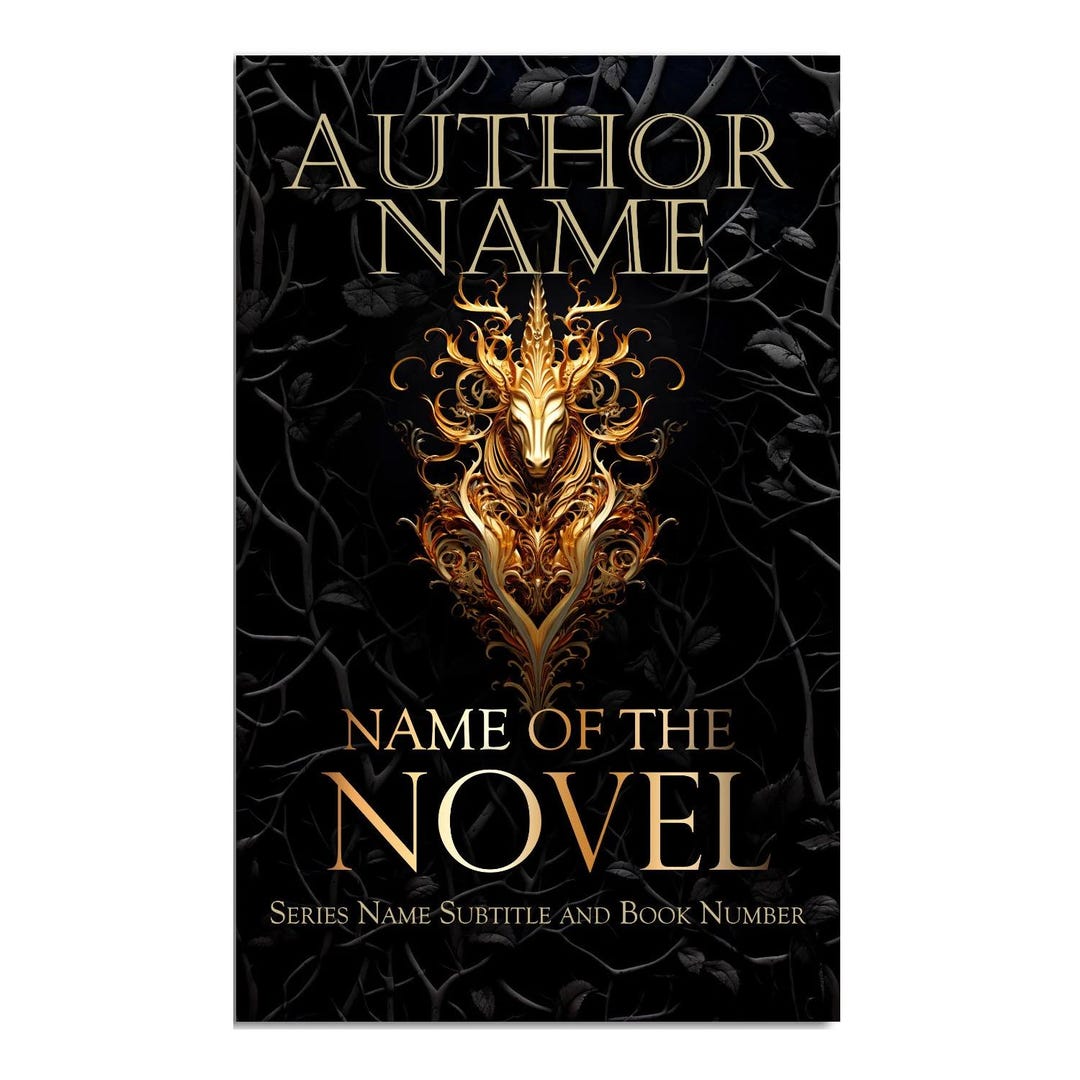 Golden Unicorn Head Mythical Creature Fantasy YA Fantasy Premade Book ...