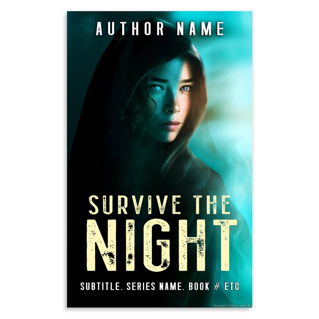 Premade Crime Thriller Murder Mystery Book Cover Female Wearing a Hood ...