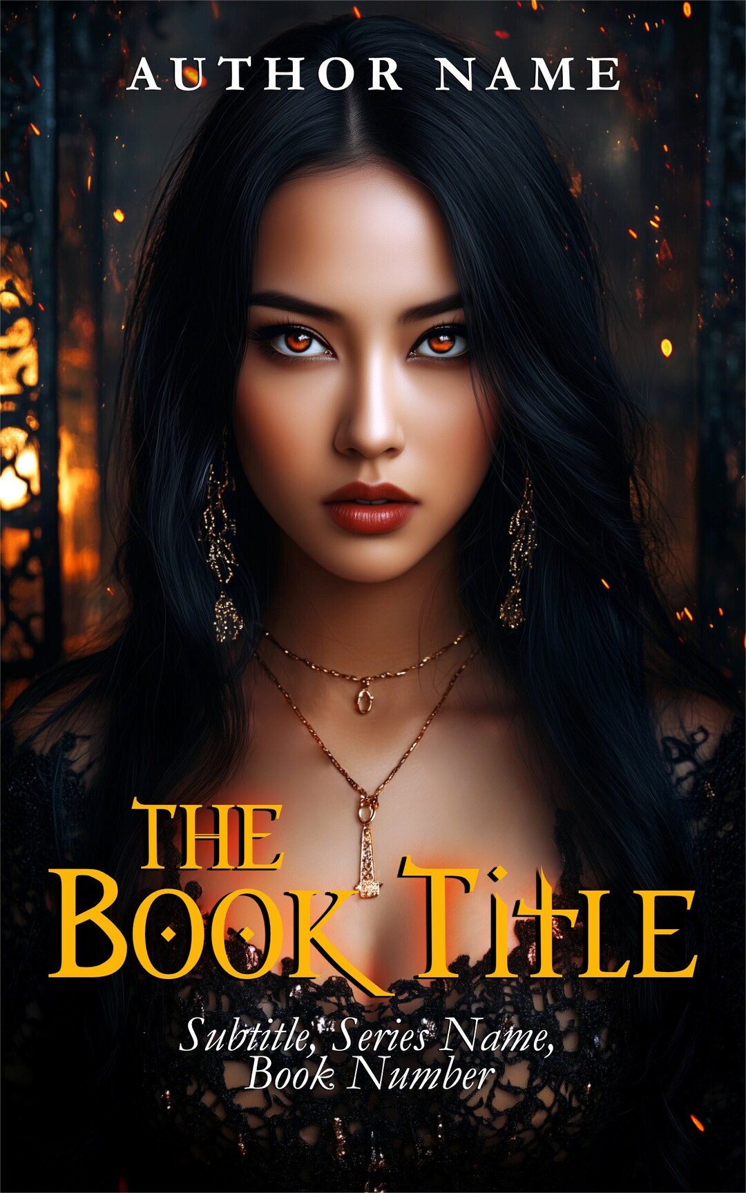 Goth Mixed Race BIPOC Woman Witch Sorceress Mage YA Fantasy Fire Magic Fairytale Retelling ...