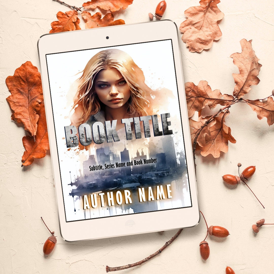 Ready-made Book Cover Blond Female Teenager Cityscape Book Covers ...