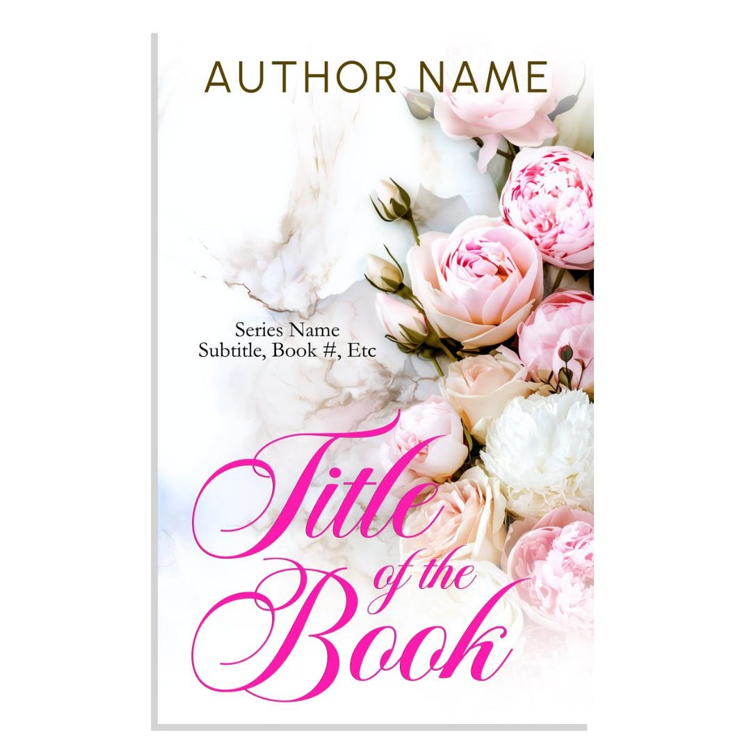 Premade Book Cover Sweet Romance Pink Flower Discreet Romantic Cover ...
