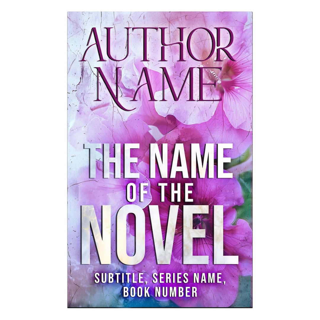 Faded Pink Flowers Discreet Book Cover Indie Author Art Kdp-ready Book ...