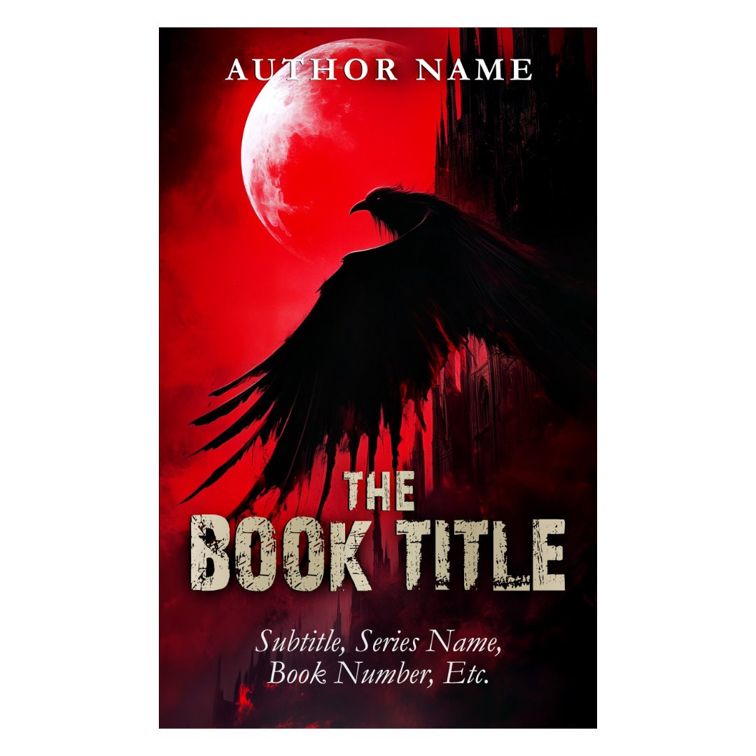 Dark Fantasy Raven Book Cover: Crow Gothic Occult Thriller (digital ...