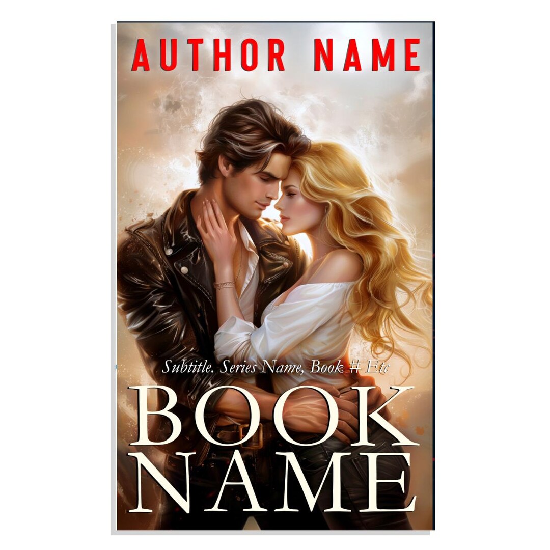 Contemporary Romantasy Book Cover: Couple Embrace, Blonde Female ...