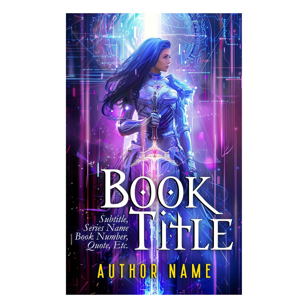 Female Cyborg Paladin Science Fiction Readymade Ebook Cover Space ...
