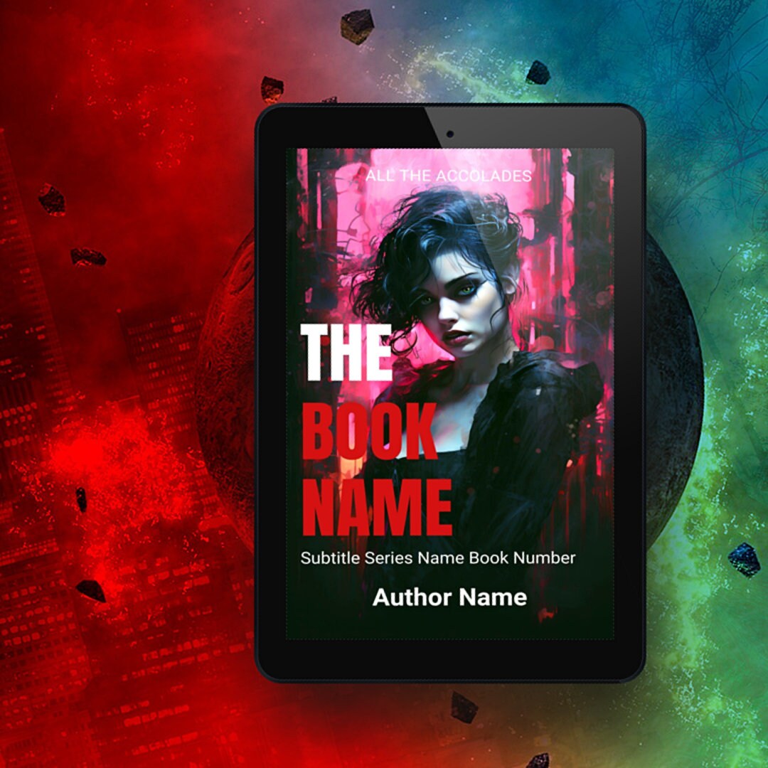 Goth Girl Premade Book Cover Blank Image Add Your Own Text Blue Eyes ...