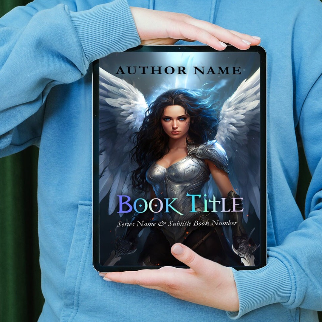 Female Archangel Wings Holding Sword Book Cover Silver Armor - Etsy UK