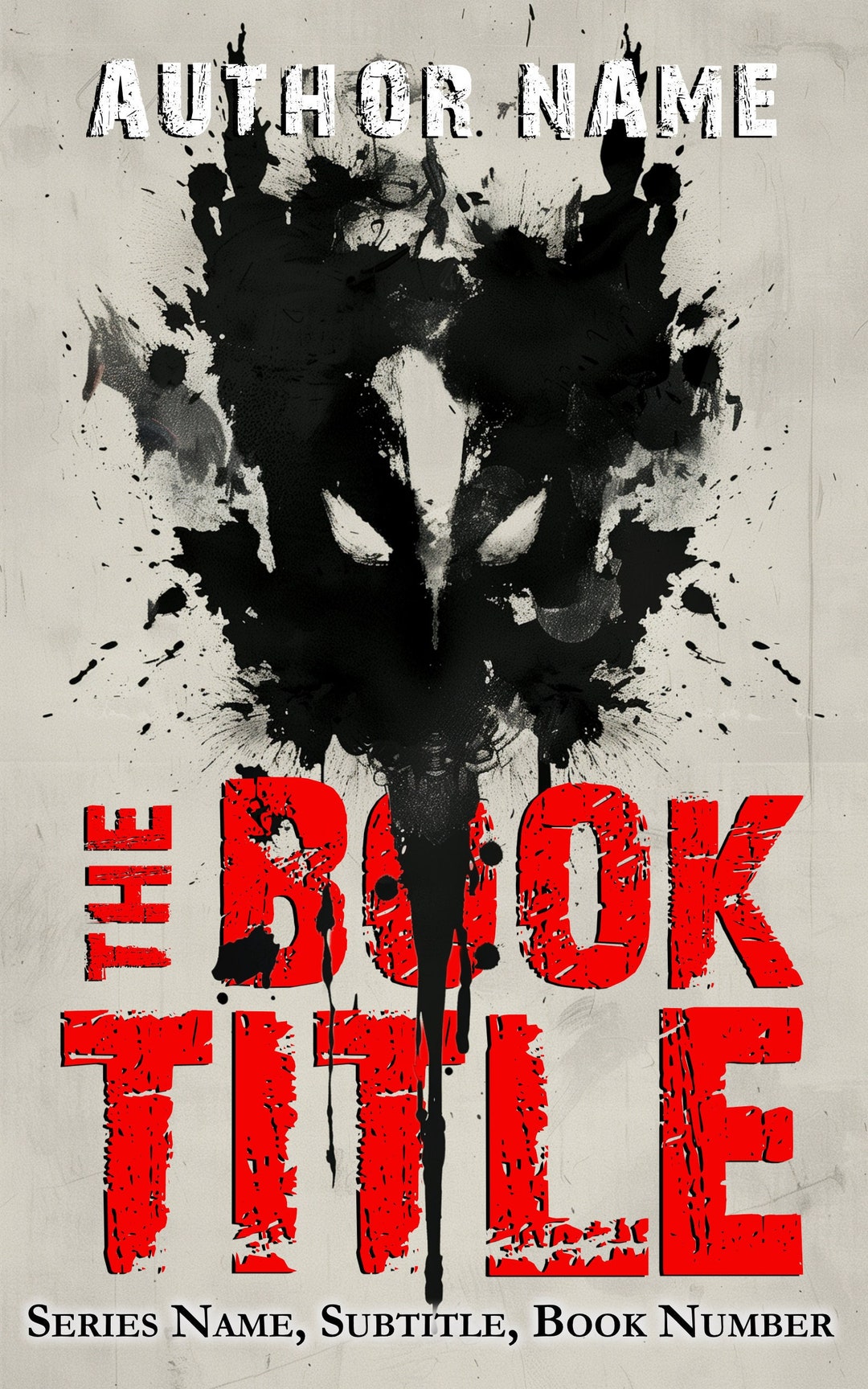 Crime Thriller Serial Killer Scary Mask Grimy Premade Book Cover ...