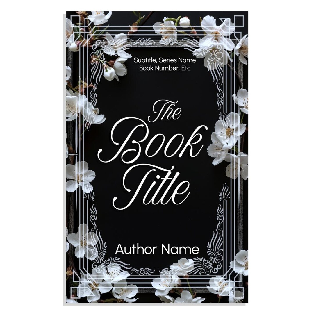 Gothic Romance Book Cover: White Flowers, Dark Fantasy (readymade ...