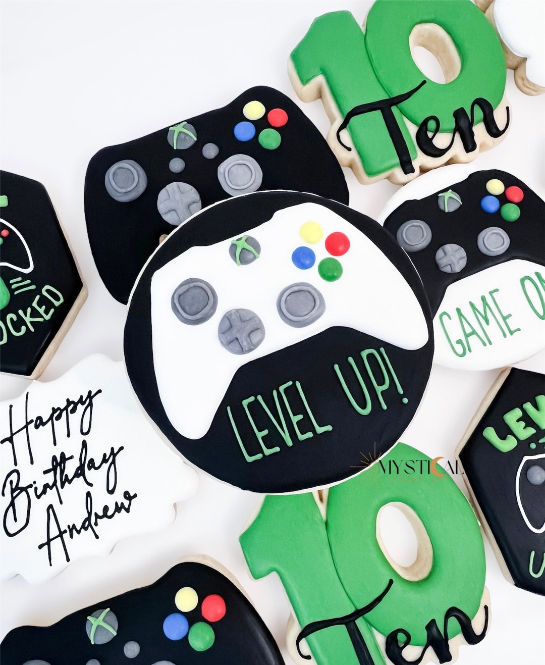 Gamer Cookies, Party Favors, Birthday Cookies, Gamer Birthday, Level up ...