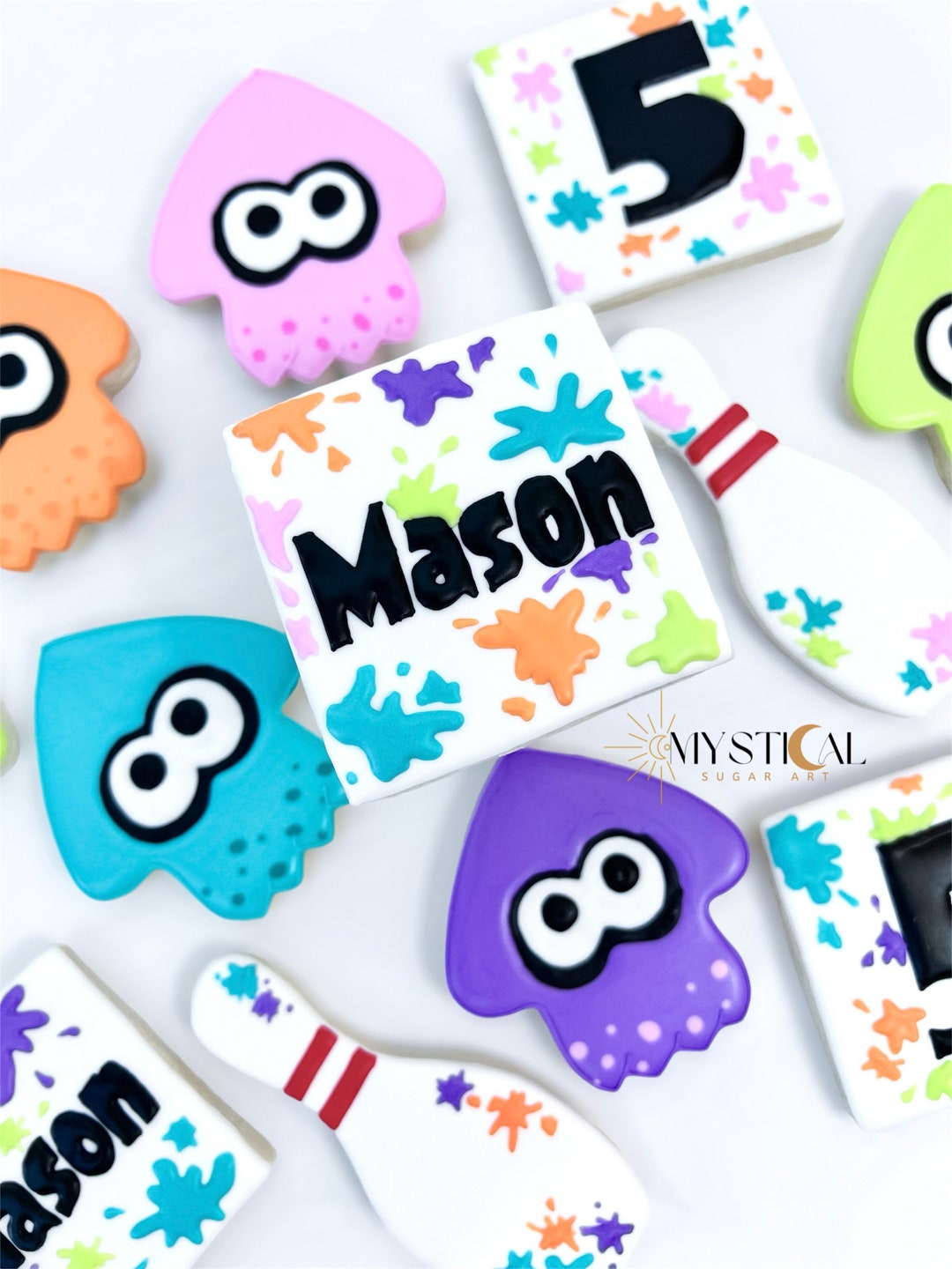 Splat Gamer Cookies, Gamer Cookies, Splat Squid Cookies, Squid Cookies ...