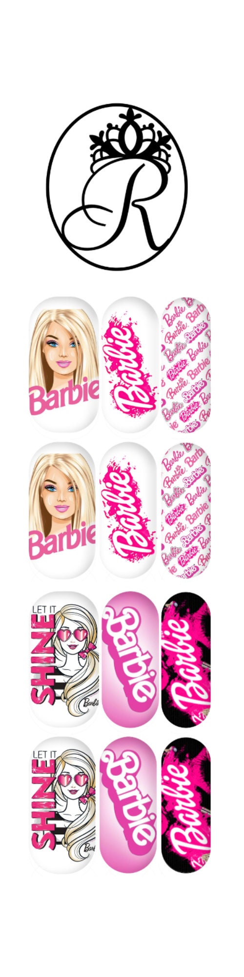 Barbie Water Slide Nail Decals - Etsy
