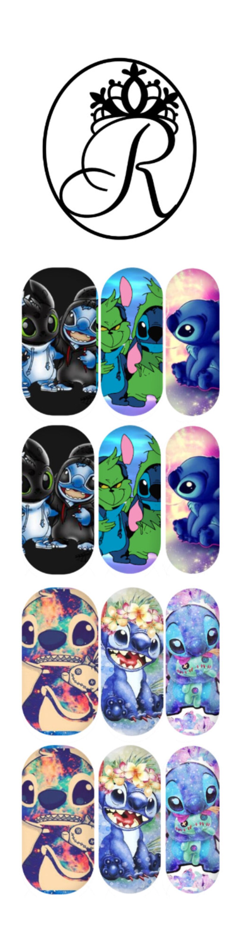 Stitch Water Slide Decals - Etsy