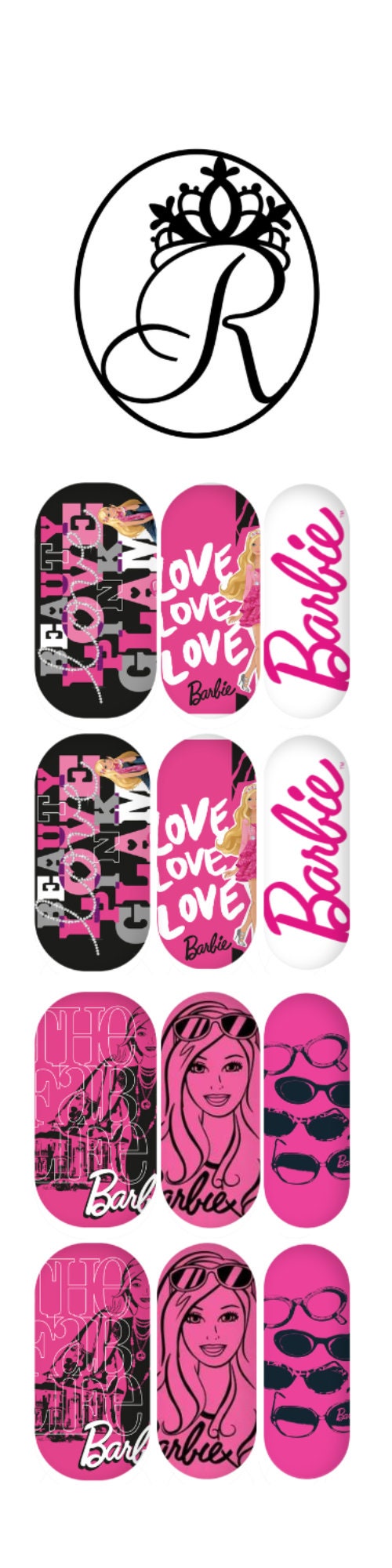Barbie Water Slide Nail Decals - Etsy