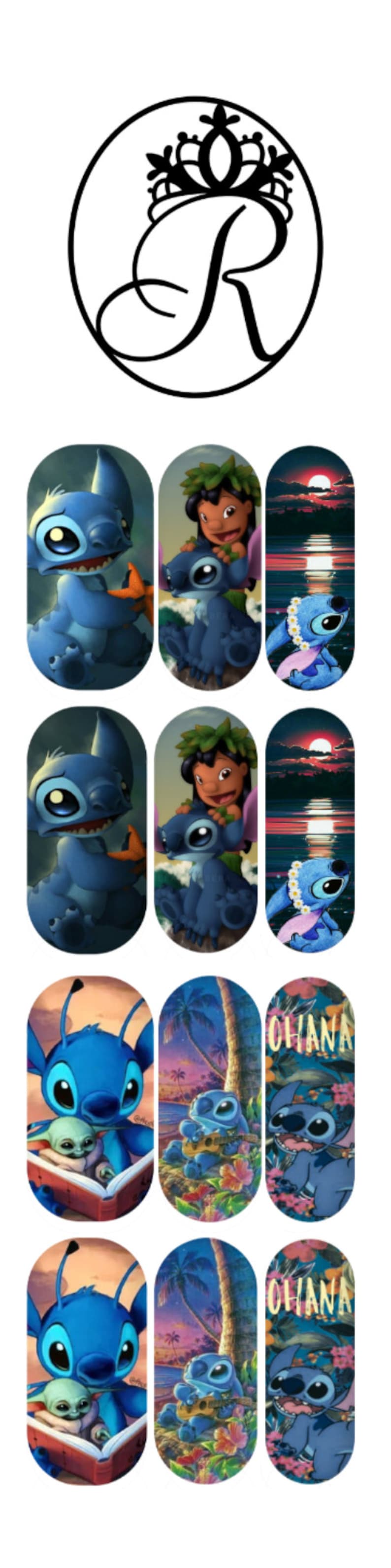 Stitch Water Slide Decals - Etsy