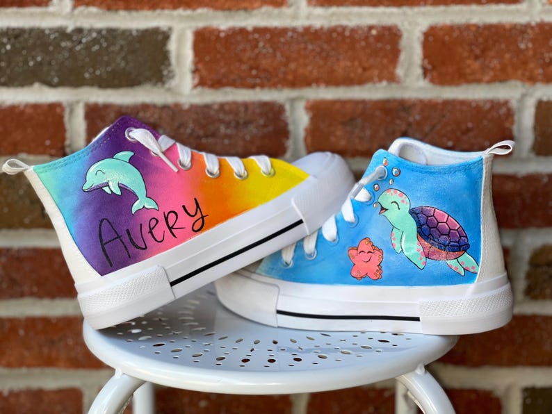 Hand Painted Ocean Shoes. Made to Order. - Etsy