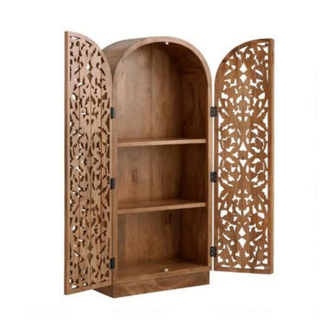 Almirah Wardrobe Closet Mango Wood Armoire Arch Bookcase - Etsy
