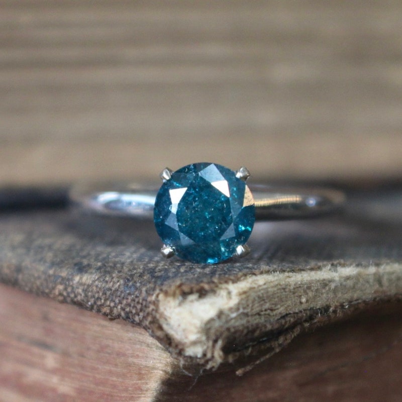 Blue Engagement Ring - Etsy