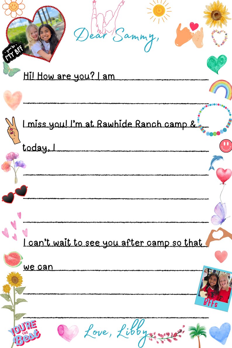 Camp Letters for Kids - Etsy